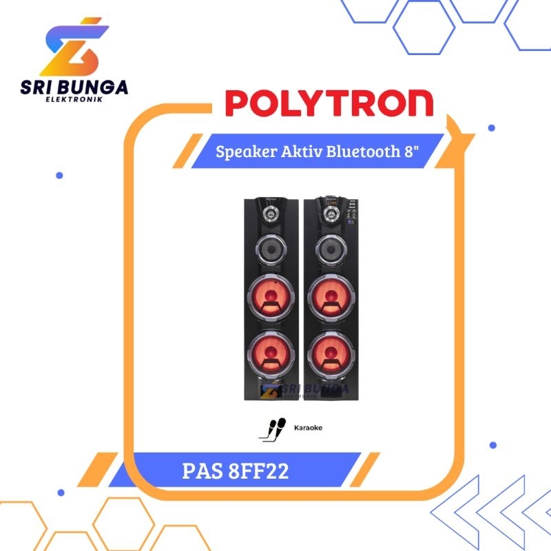 Jual Speaker Aktif POLYTRON PAS 8EF22 8FF22 8F28 Bluetooth Karaoke 8 ...