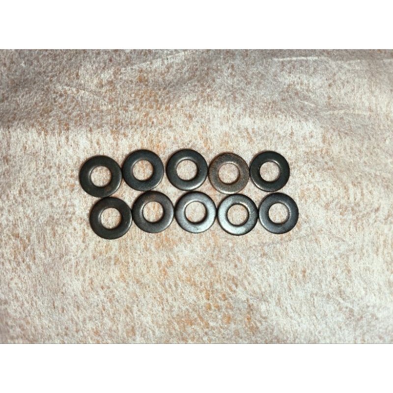 Jual FLJ Ring Plat Flat Washer Besi Baja Hitam M6 x D13 x T1.5 mm ...