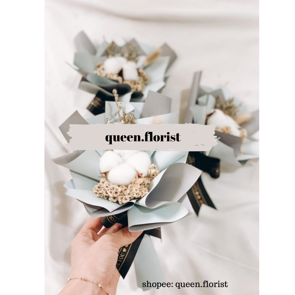 Jual mini buket / bunga kering dried flower bouquet mini murah hadiah ...