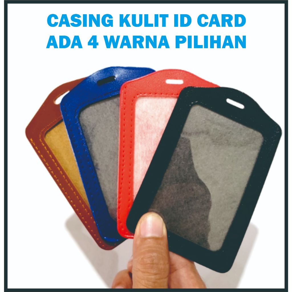 Jual casing frame idcard kulit idcard imitasi wadah id card tempat id ...