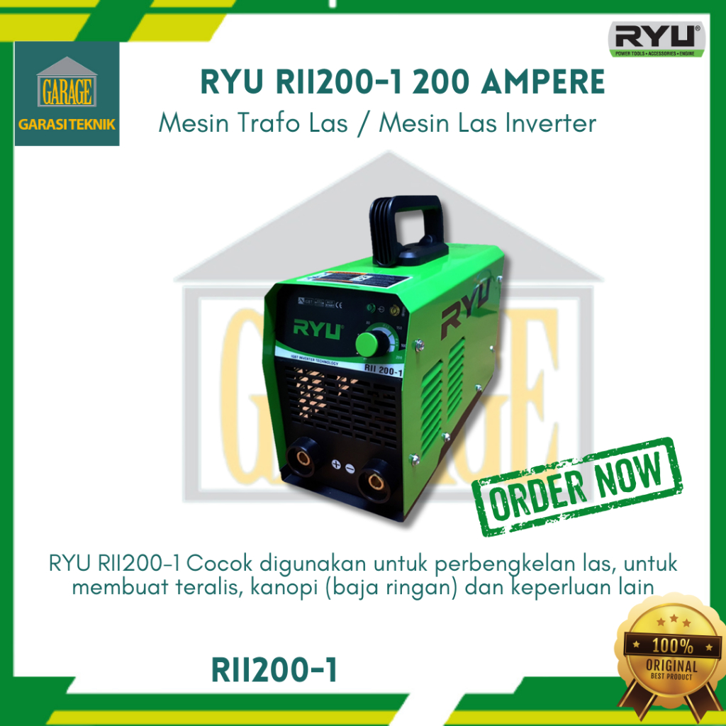 Jual RYU Mesin las MMA 200A Ryu RII 200-1+Mesin las busur MMA 200A ...
