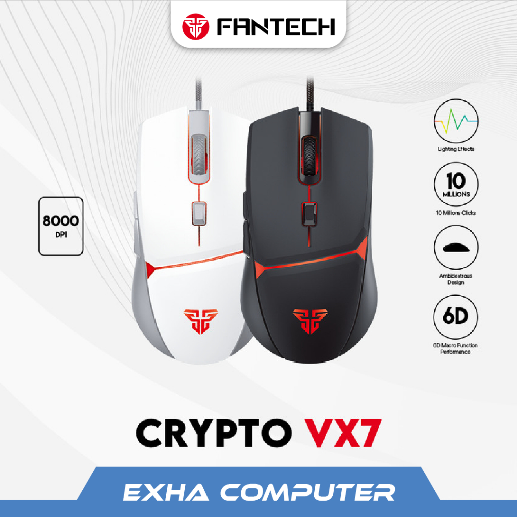 Jual Fantech CRYPTO VX7 Mouse Gaming Macro | Shopee Indonesia