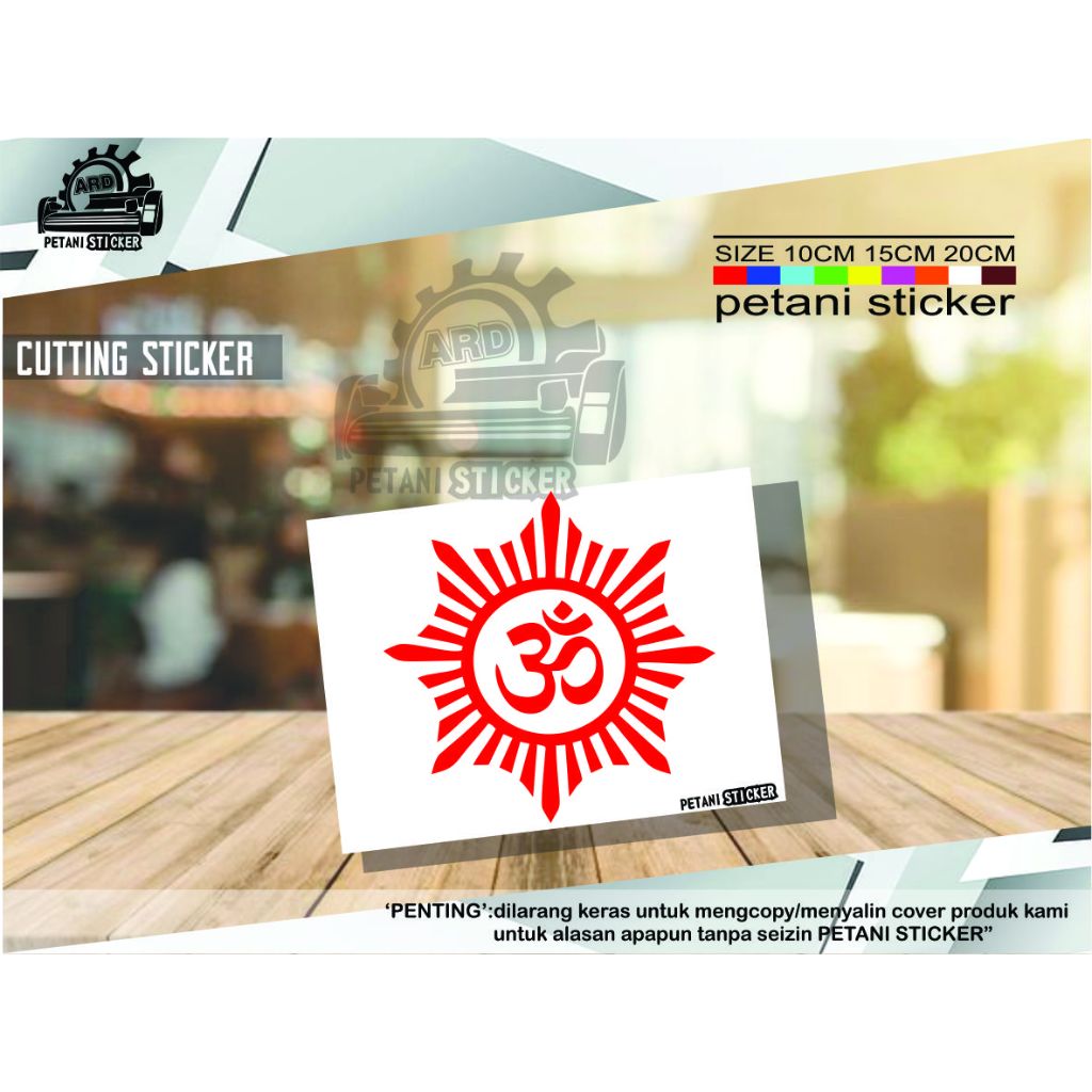 Jual stiker sticker ongkara bali nusantara ongkara hindu cutting stike ...