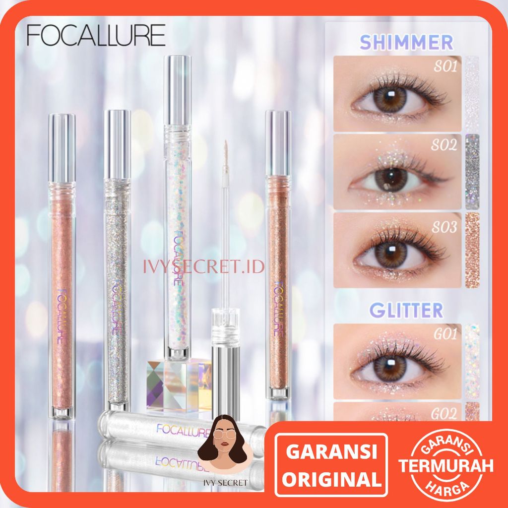 Jual Focallure Liquid Eyeshadow Glittering Focallure Liquid Glitter ...