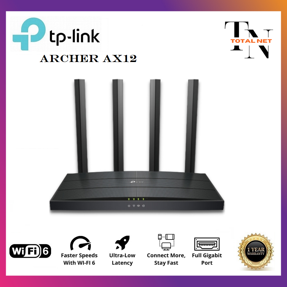 Jual TP-Link Archer AX12 AX1500 Wi-Fi 6 Wireless Dual-Band Gigabit ...