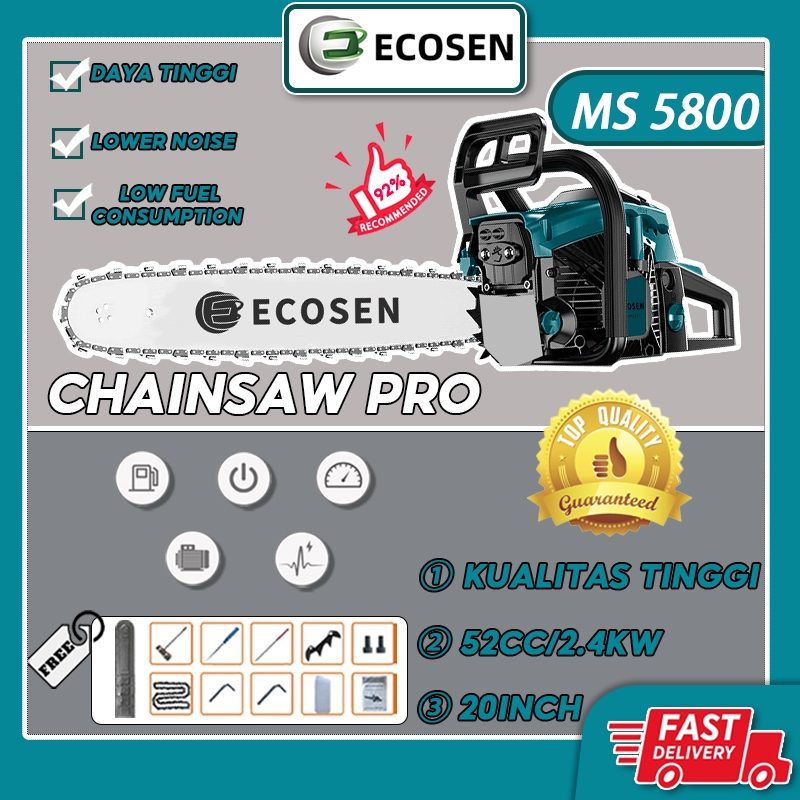 Jual ECOSEN 20INCH Chain Saw Teknologi Jerman Professional Tebang Senso Alat Pemotong Kayu ...
