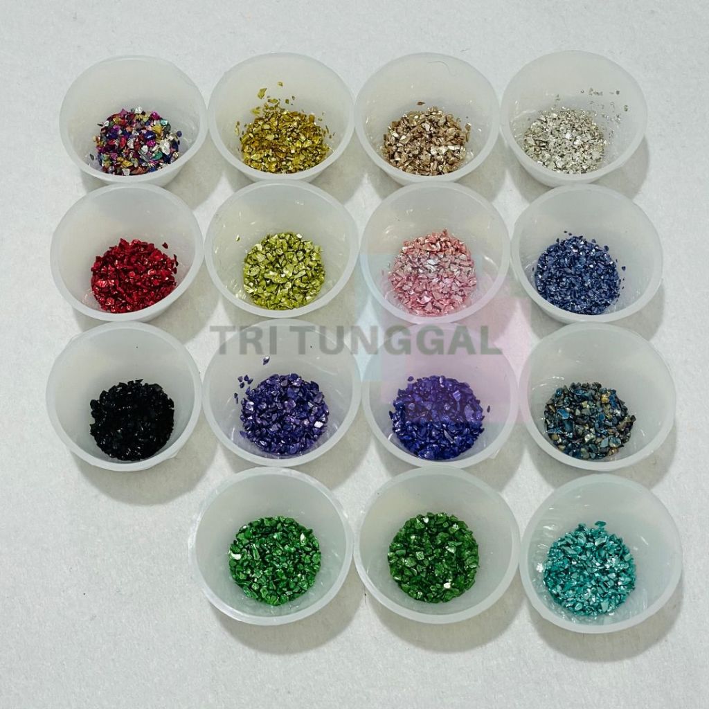 Jual Batu Krikil Pecah Kecil Besar Ukuran RANDOM 3 gr Glass Stone Isian ...