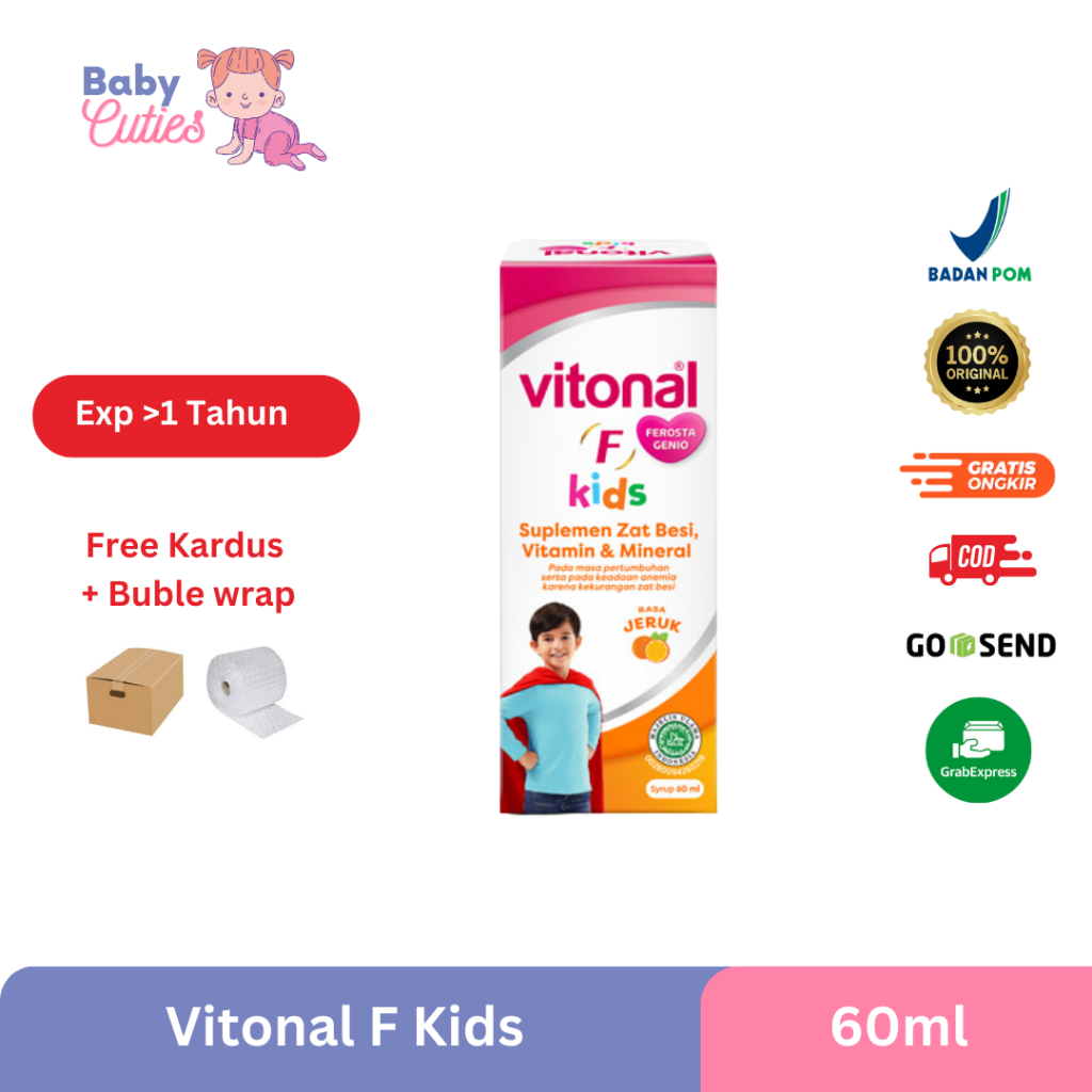 Jual Vitonal F Kids Syrup - Suplemen Zat Besi Vintamin & Mineral Anak ...