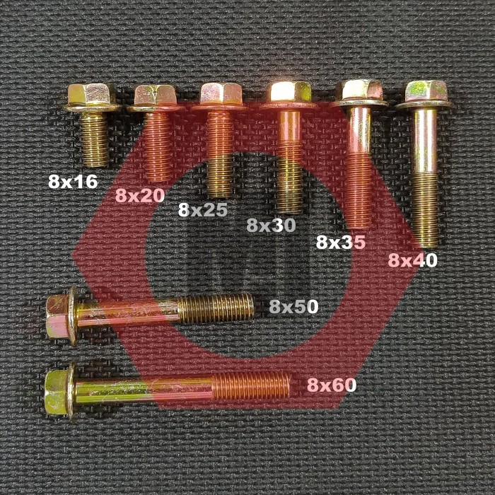 Jual Flange Bolt M8x15 / Baut Topi Kuning M8 Kunci 12 | Shopee Indonesia