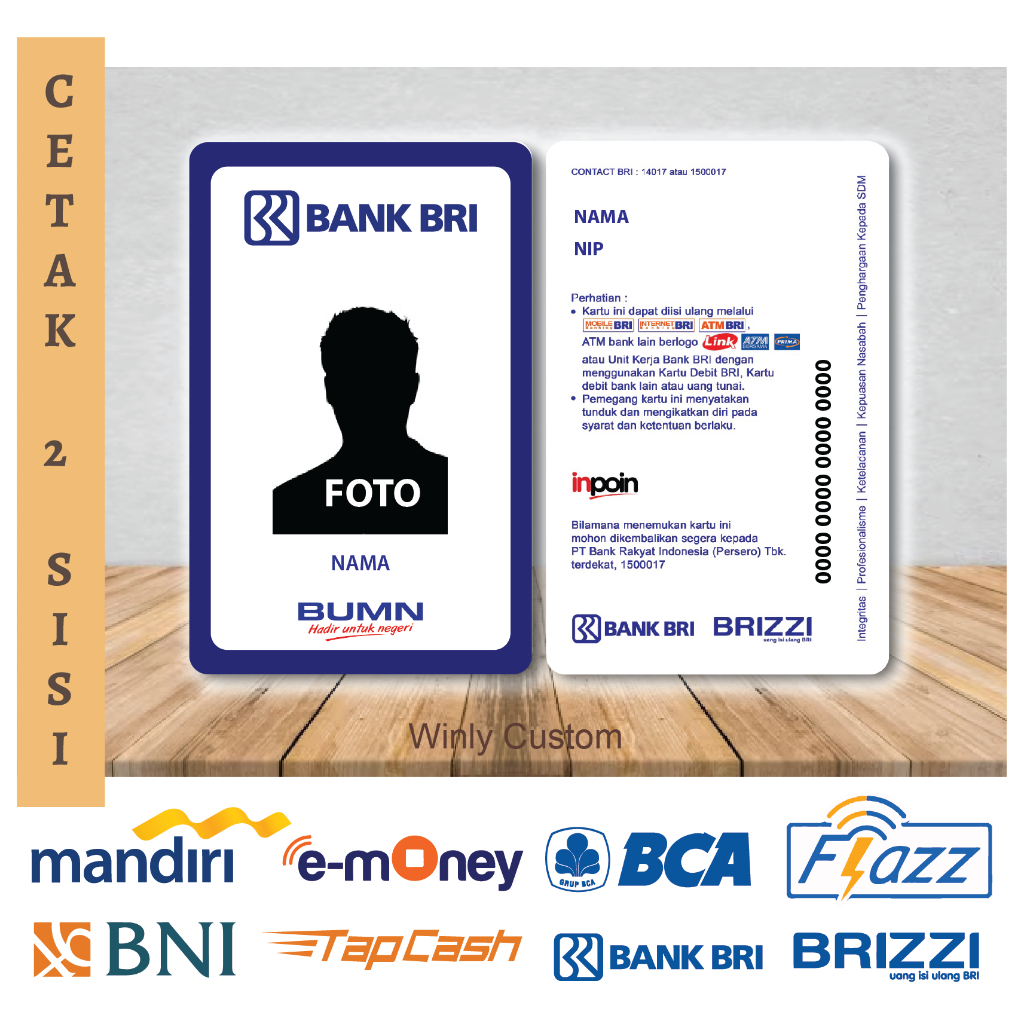 Jual KARTU E MONEY ID CARD BANK BRI BUMN LAMA E TOLL KARTU PEGAWAI BUMN ...