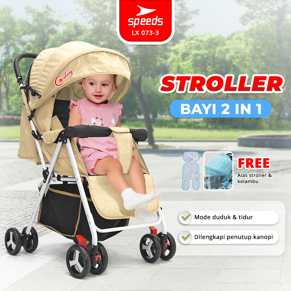 Jual SPEEDS Stroller Anak Premium Full Cover Traveling Bayi Newborn ...