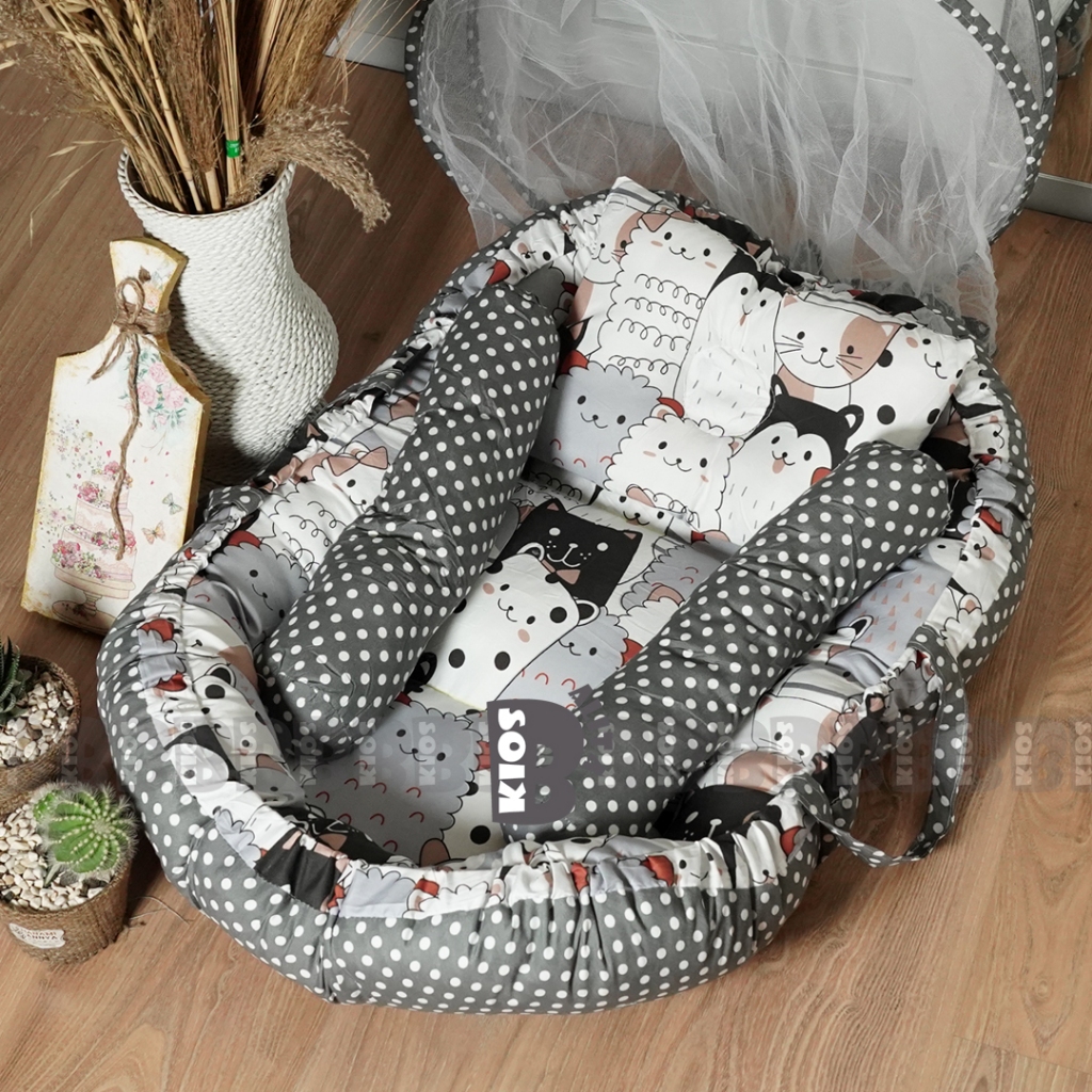 Jual KASUR BAYI BABY NEST PREMIUM DENGAN KELAMBU + FREE BANTAL DAN ...