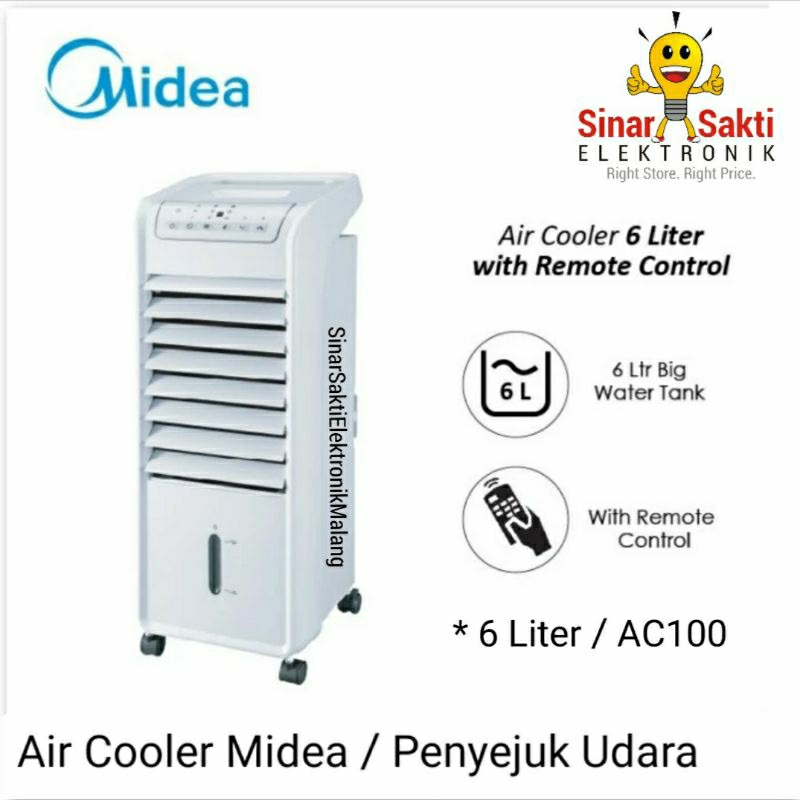 Jual Midea Air Cooler 6 Liter AC100-A Penyejuk Udara Remote Control AC ...