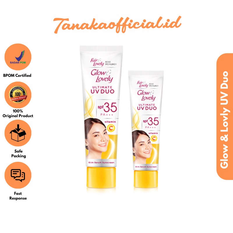 Jual Glow & Lovely Ultimate UV Duo Krim Vitamin C SPF 35 PA+++ 20gr | Shopee Indonesia