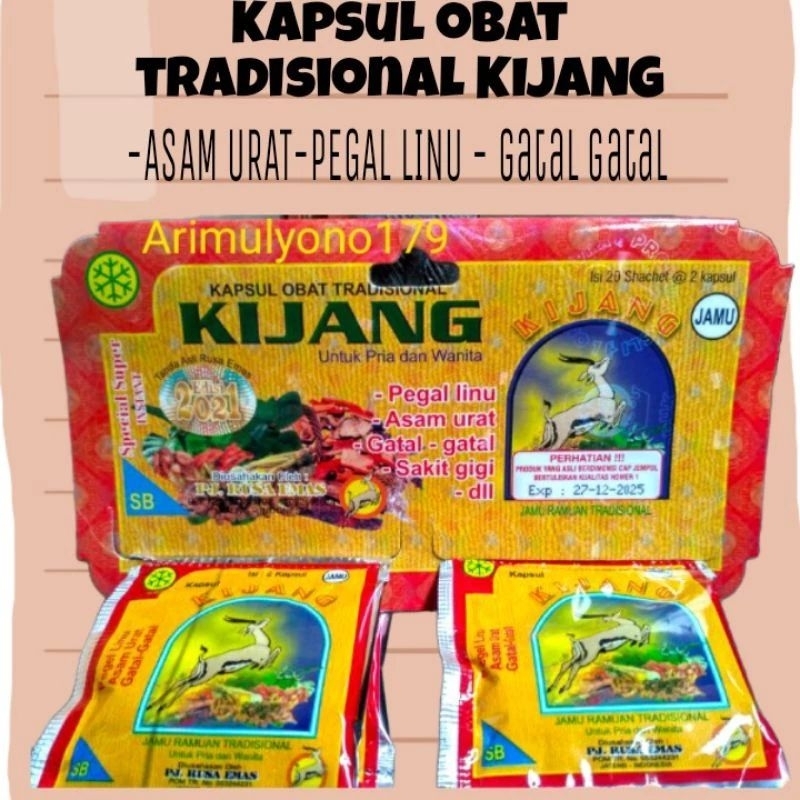 Jual kijang mas kapsul jamu pegal linu asam urat cap kijang mas herbal ...