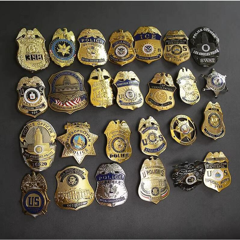 Jual US LA Los Angeles Police Officer Badges LAPD DETECTIVE Shirt Lapel ...