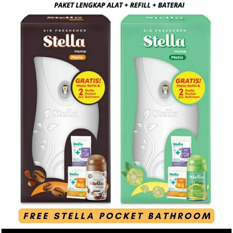 Jual Stella Matic Box Set-Pengharum Pewangi Ruangan Otomatis// stella Matic Green Fantasy Refill ...