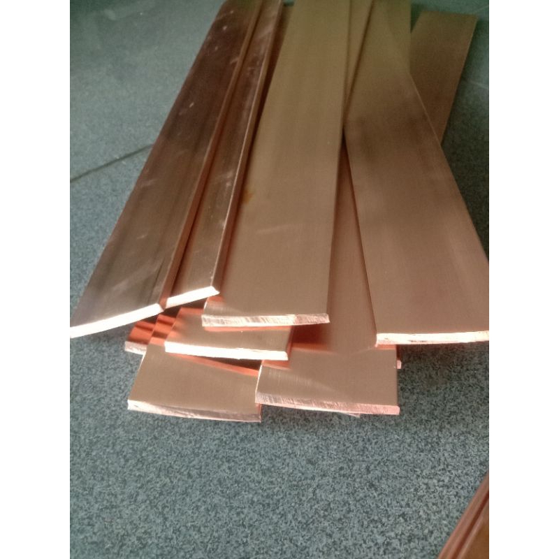Jual plat tembaga busbar 5mm x 20mm x 1000mm- plat tembaga murni tebal ...