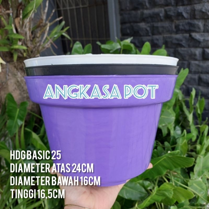 Jual HDG BASIC 25 Pot bunga plastik polos Pot murah grosir Pot Semai ...