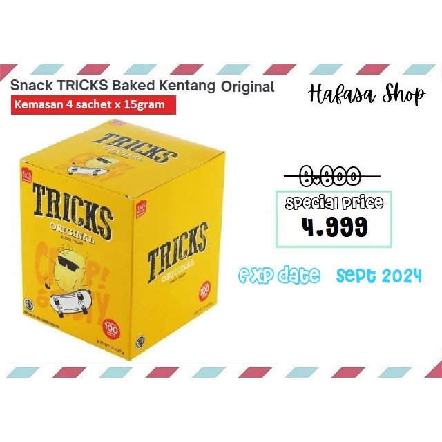 Jual Snack TRICKS Baked Kentang Original 1 box (4 sachet x 15 g) | Shopee Indonesia