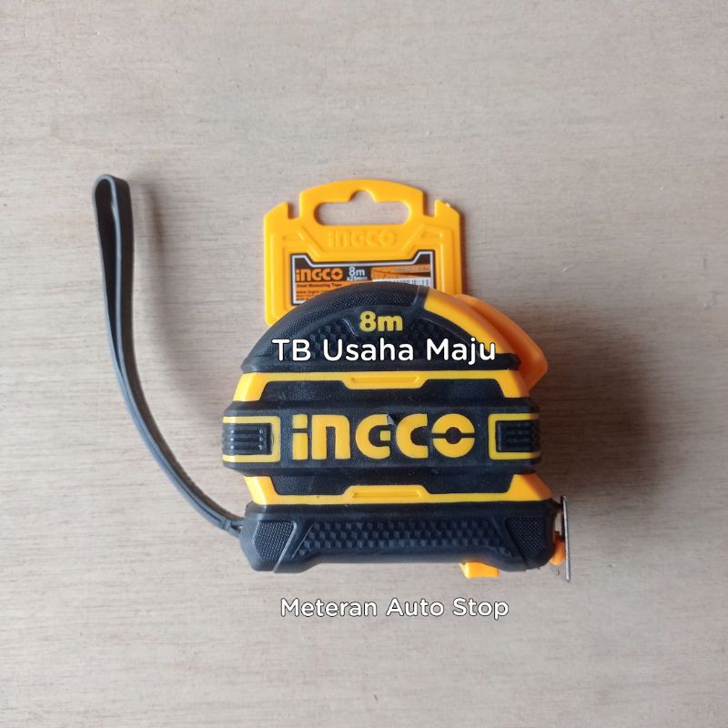 Jual Meteran Karet Auto Stop 8 Meter INGCO | Shopee Indonesia