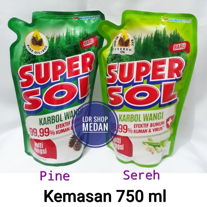 Jual SUPERSOL Karbol wangi Lemon kemasan 750 ml | Shopee Indonesia