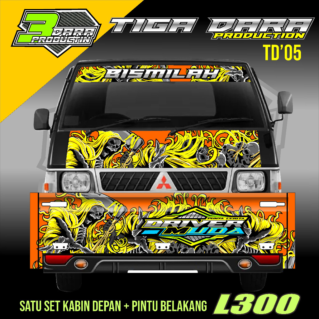 Jual STIKER DECAL KABIN L300 STIKER KACA L300 STIKER PINTU BELAKANG ...
