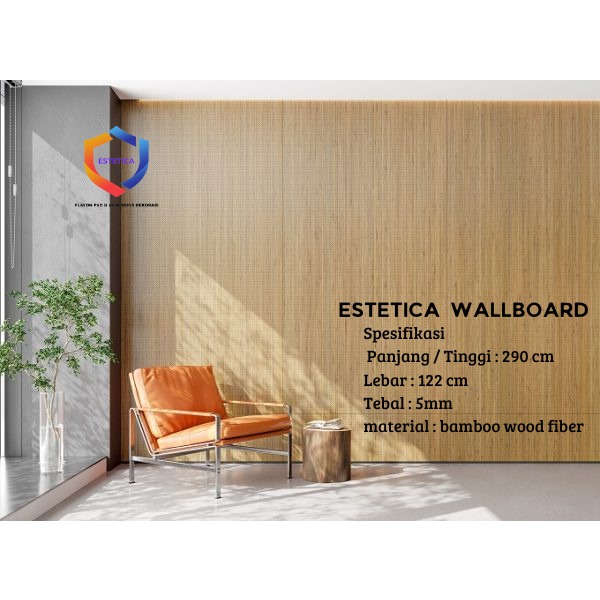 Jual WALLBOARD DINDING MERK ESTETICA BACKDROP 5mm Bamboo Wood Fiber ...