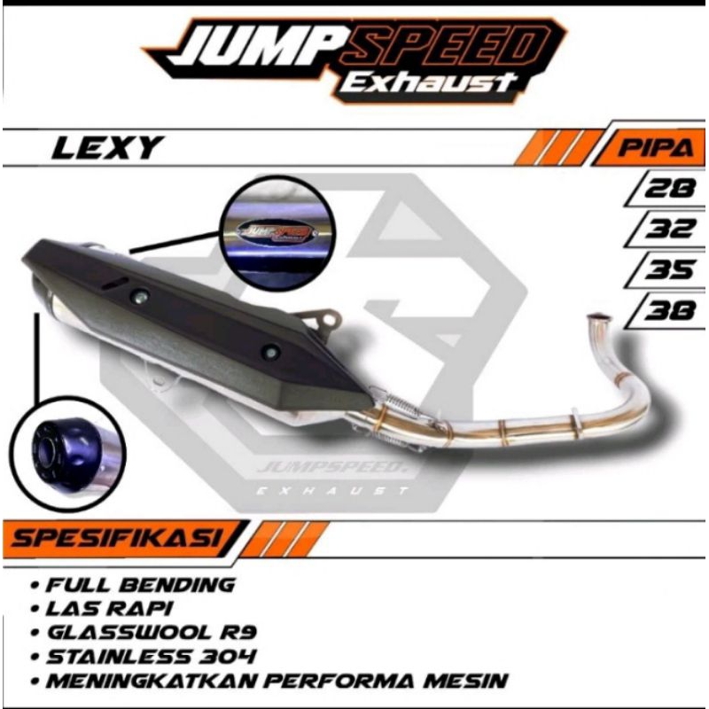 Jual jumpspeed Exhaust knalpot standar racing Lexy Adv aerox Vario pcx ...