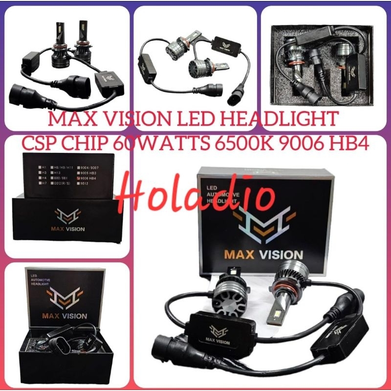 Jual MAX VISION LED HEADLIGHT CSP CHIP 60WATTS 6500K - 9006 HB4 | Shopee Indonesia