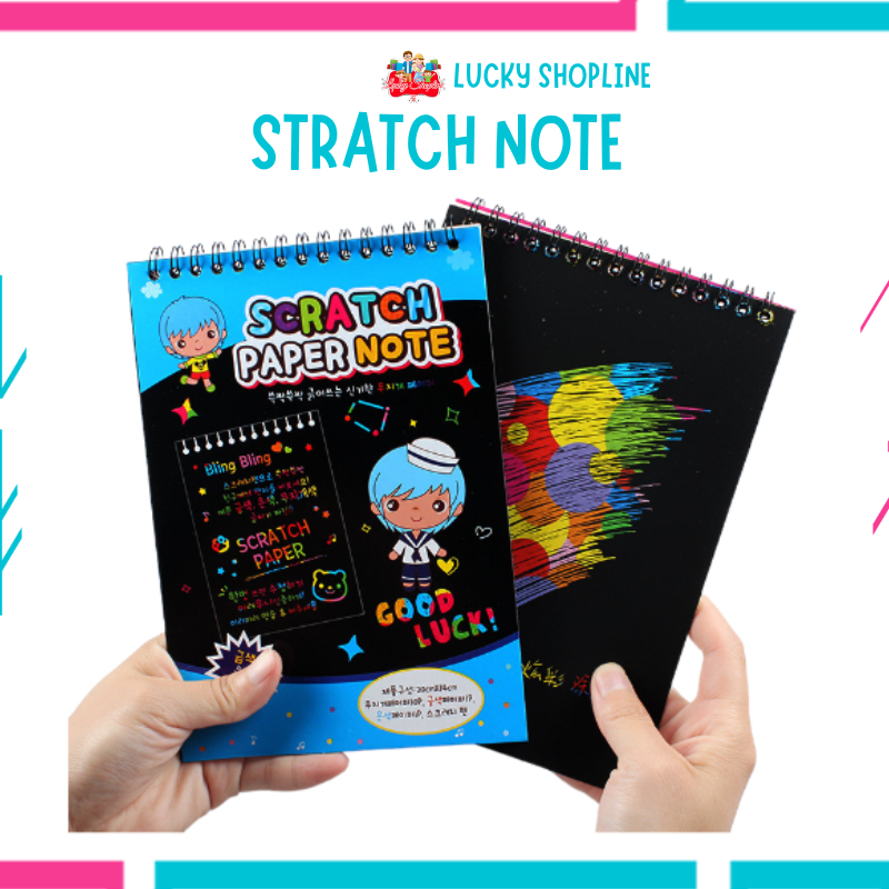 Jual [BIG SALE] Magic Color Rainbow Scratch Paper Note book 14X20cm | Shopee Indonesia
