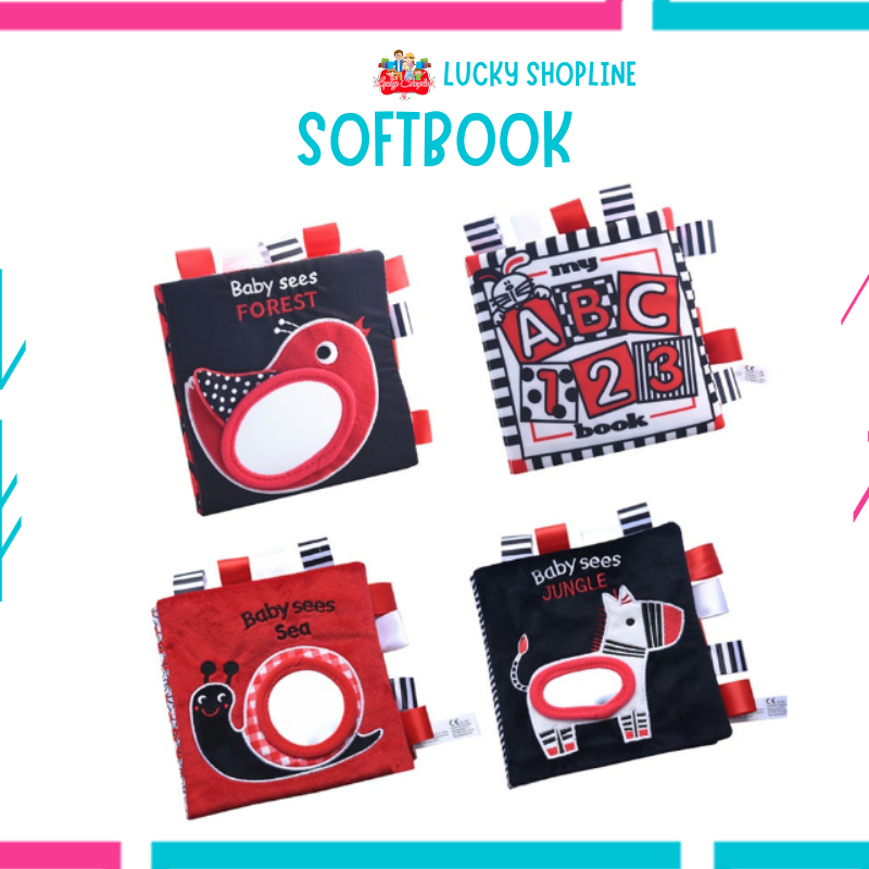 Jual [BIG SALE] SQUARE CONTRAST SOFT BOOK | Mainan buku kain bayi ...