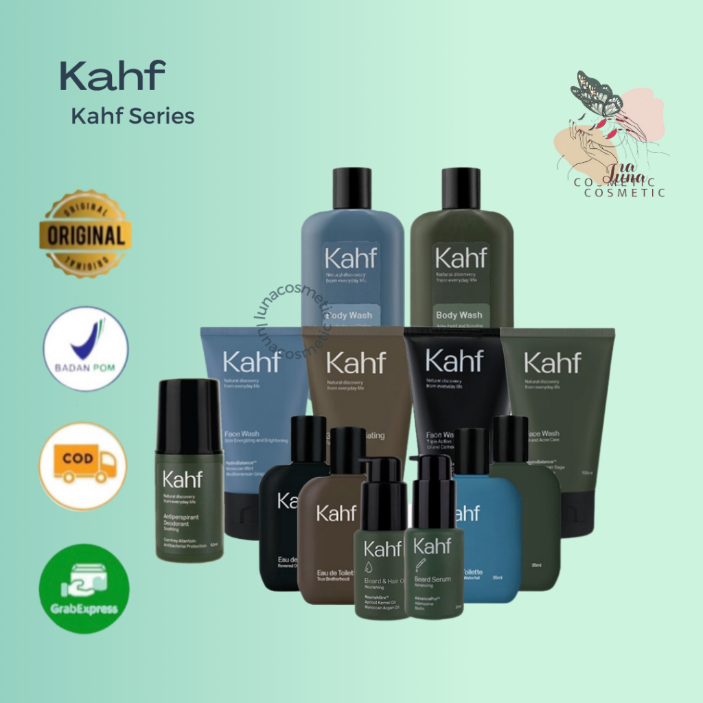 Jual Kahf All Product - Face Wash, Hair & Body Wash, Eau de Toilette, Deodorant, Beard Care ...