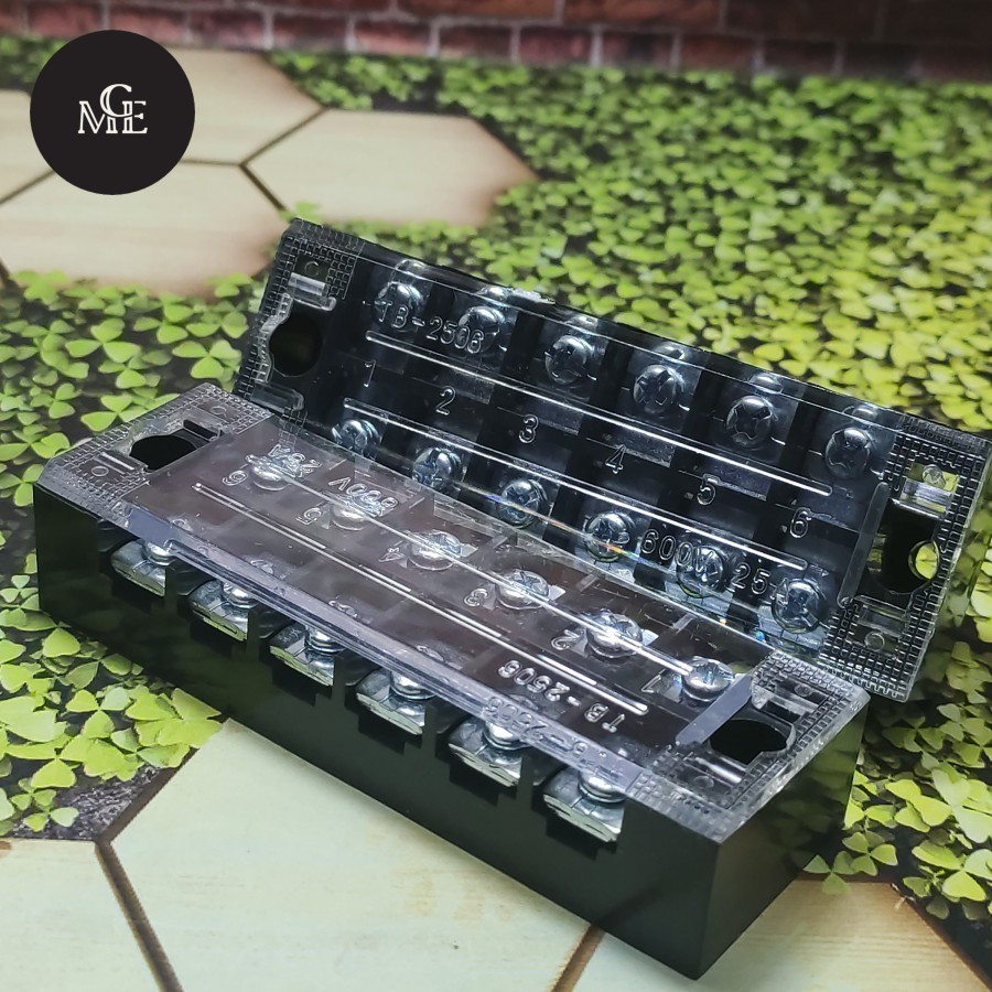 Jual Terminal Block Blok 6P 6POLE 25A TB2506 / TB-2506 VORGE Panel | Shopee Indonesia
