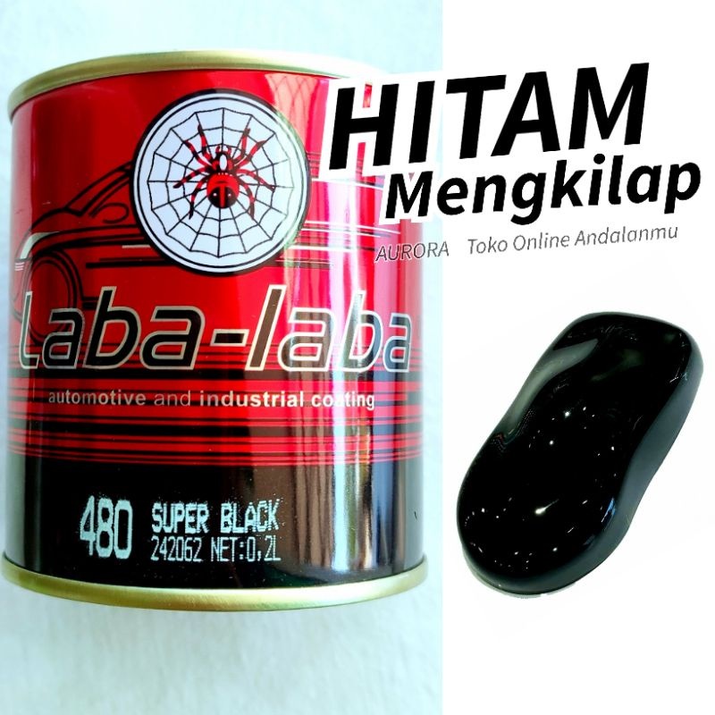 Jual Laba - Laba Super Black Solid Hitam Mengkilap Spider Cet Mobil dan ...