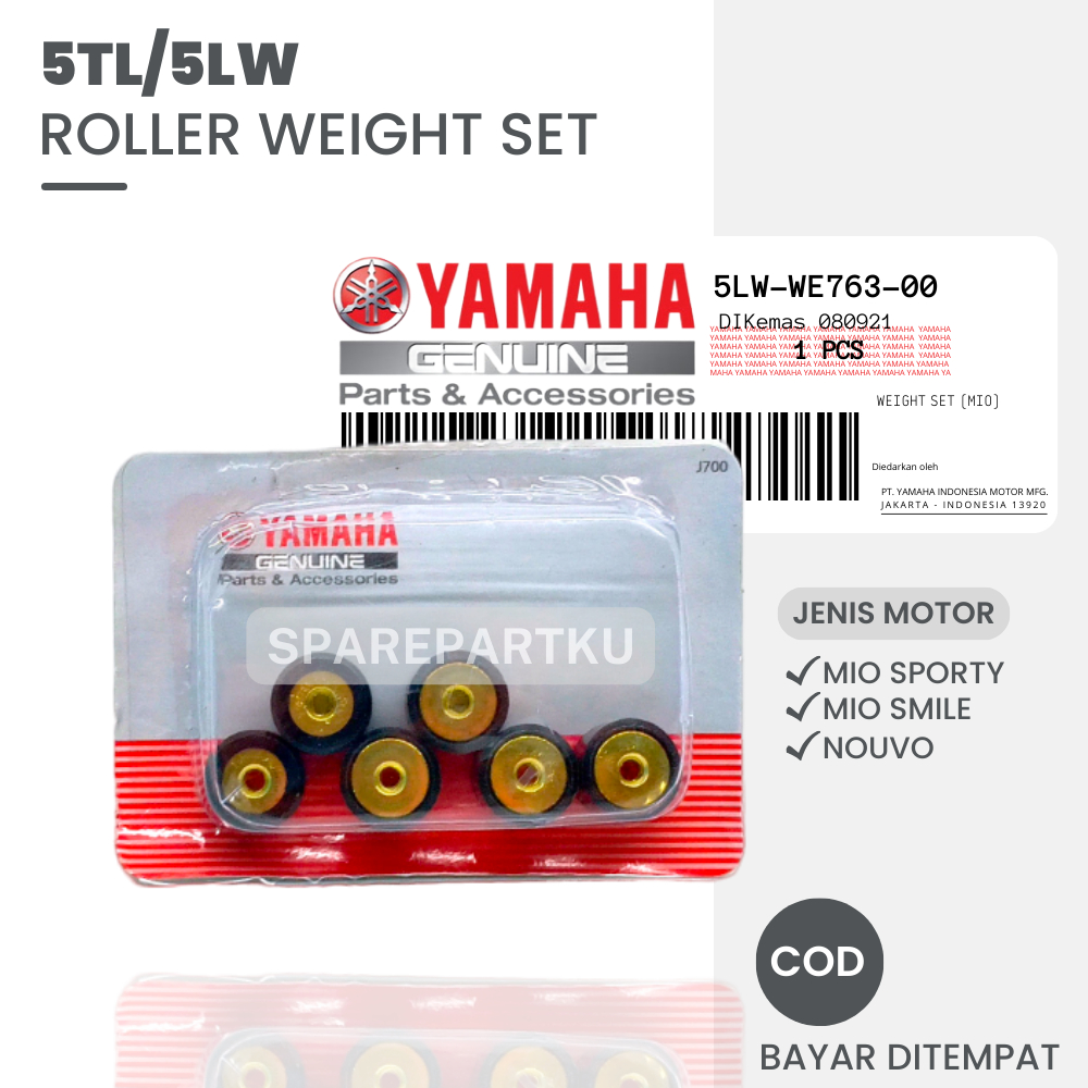 Jual 5TL/5LW ROLLER SET MIO LAMA / ROLLER MIO SMILE / ROLLER YAMAHA NOUVO / ROLLER STANDAR MIO ...