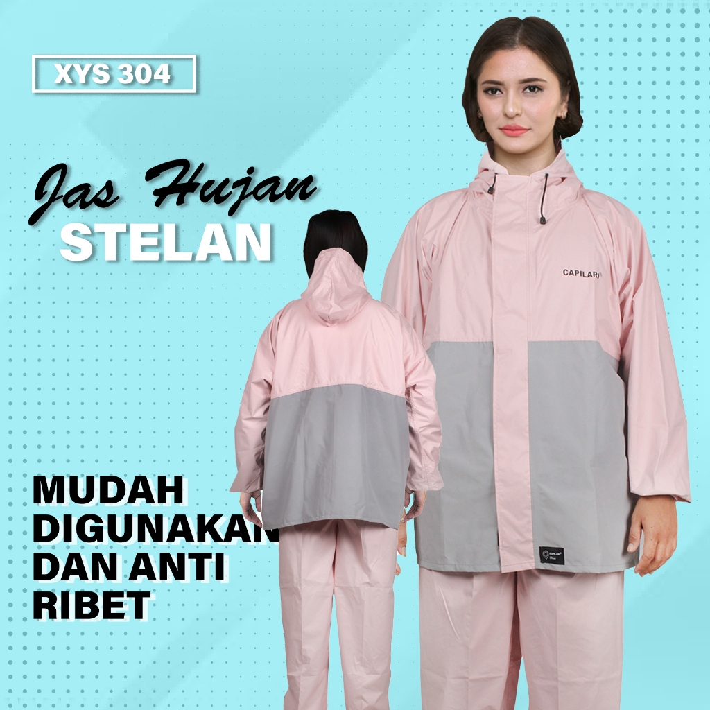 Jual [FREE GIFT] Capilari - XYS 304 Jas Hujan Wanita Terbaru Anti Air ...