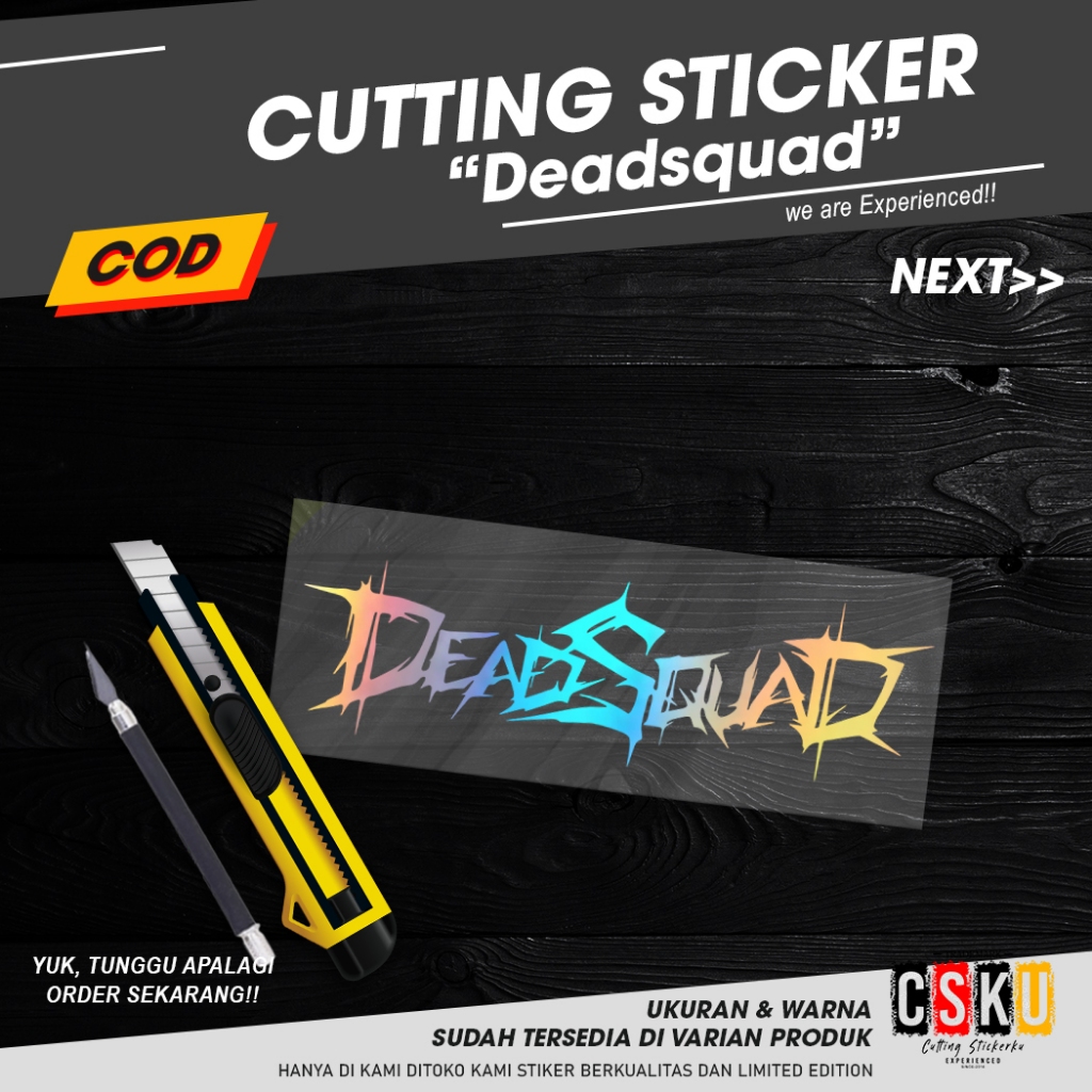 Jual Cutting Sticker Dead Squad Variasi Motor Mobil Stiker Tulisan ...