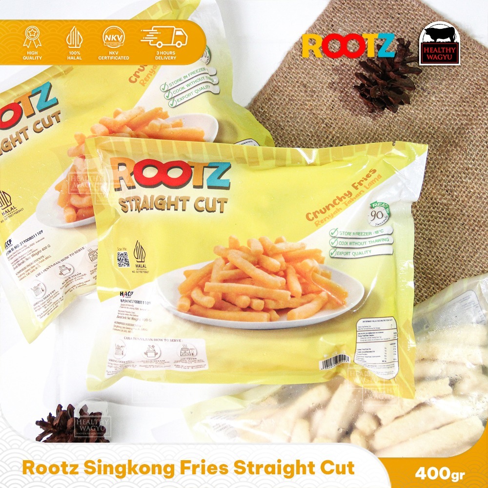 Jual Rootz Singkong Goreng Fries Straight Cut 400gr Healthy Wagyu ...