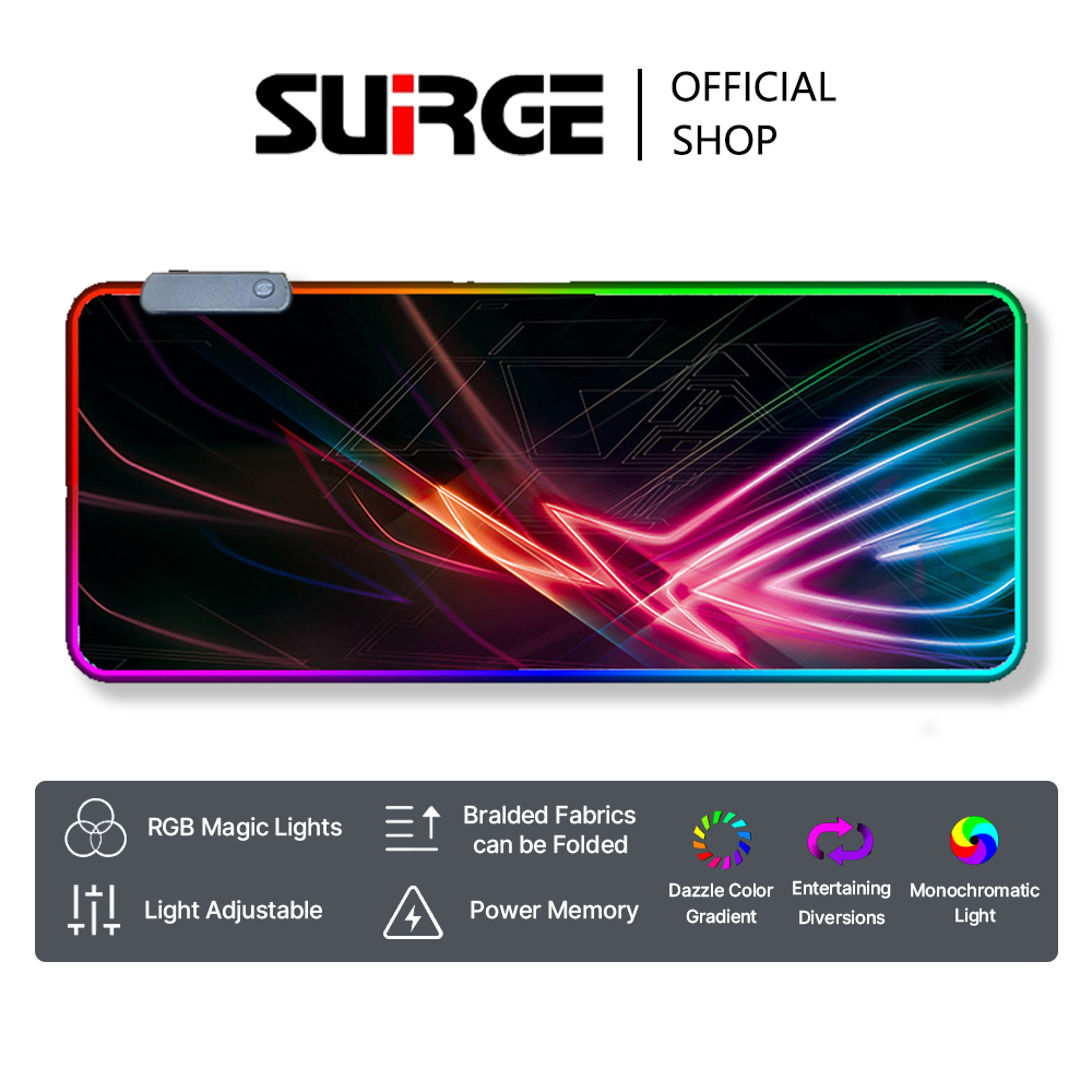 Jual SUIRGE High Precision Gaming RGB LED Mouse Pad Colorful Glowing ...