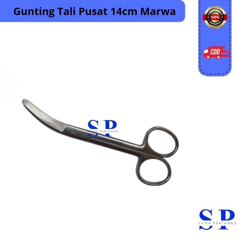 Jual Alat Medis Gunting Umbilikal 14cm Gunting Tali Pusat Bleach ...
