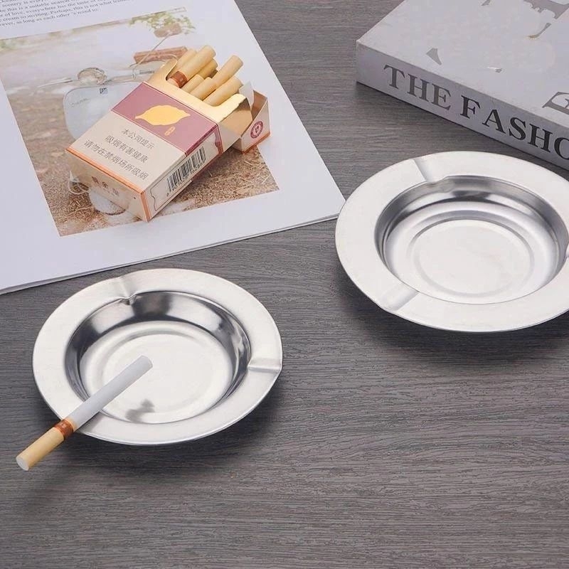 Jual ASBAK ROKOK STAINLESS STEEL / ASBAK SENG BULAT TEMPAT ASBAK ROKOK ...