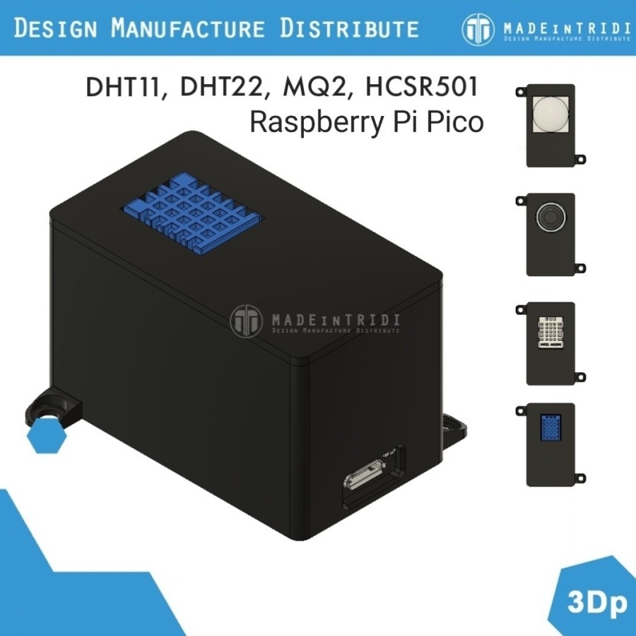 Jual Madeintridi casing raspberry pi pico case sensor module dht11 ...