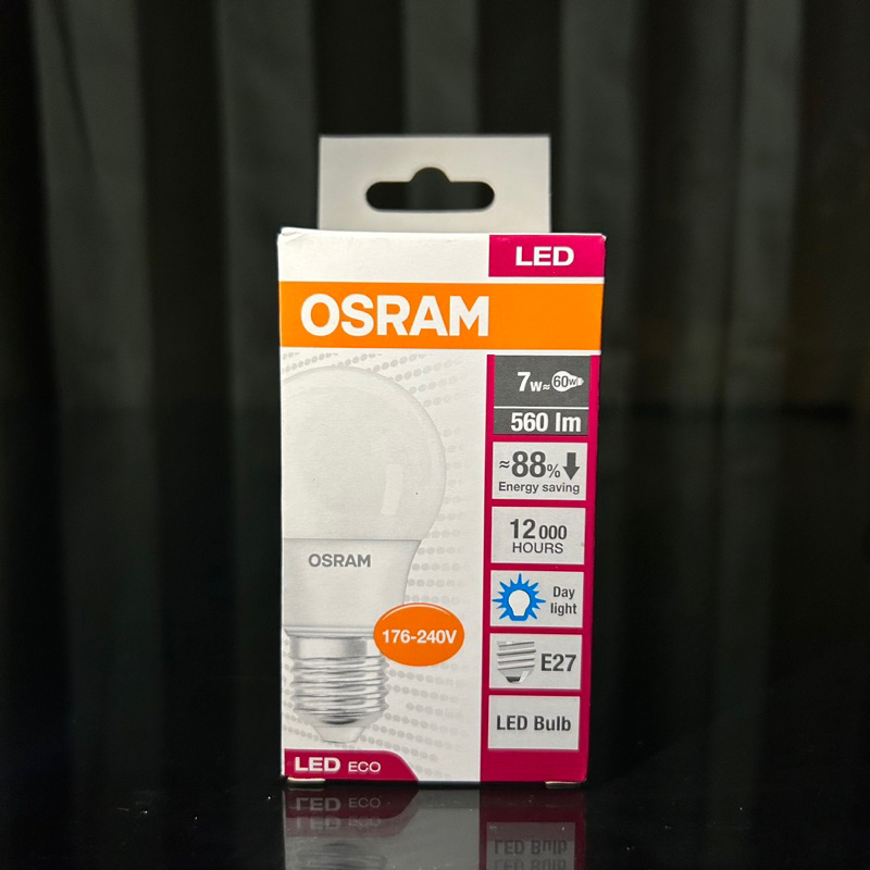 Jual Lampu Bohlam Osram LED ECO 7 Watt (Cahaya Putih / 6.500K) | Shopee ...