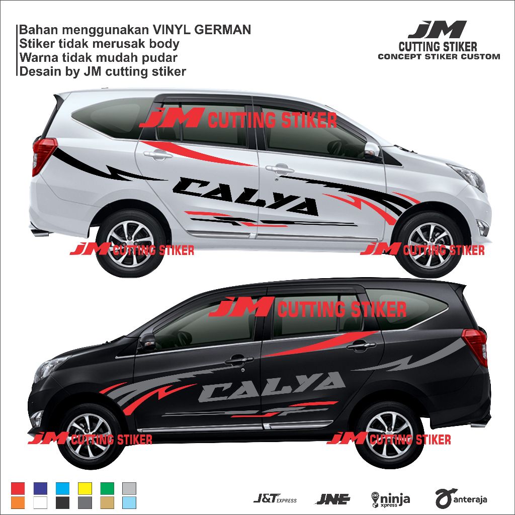 Jual Stiker mobil toyota calya stiker cutting body mobil calya stiker ...