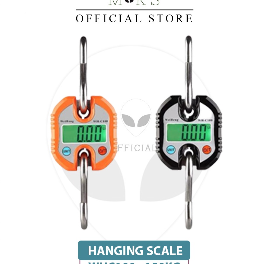 Jual Kirim Sekarang WH-C 150 KG WEIHENG Timbangan Gantung Besi Digital LED Mini Orange Hitam LCD ...