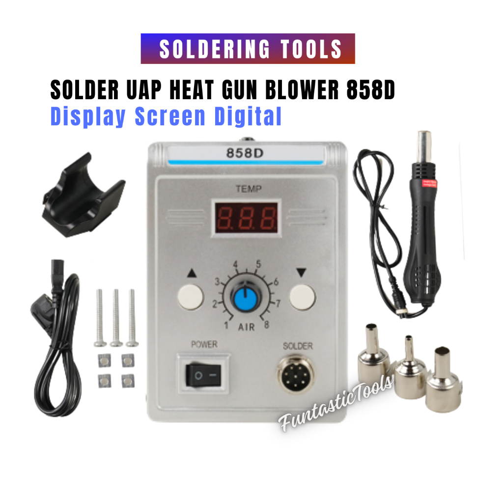 Jual Solder Uap Heat Gun Blower Soldering Iron 858D | Shopee Indonesia