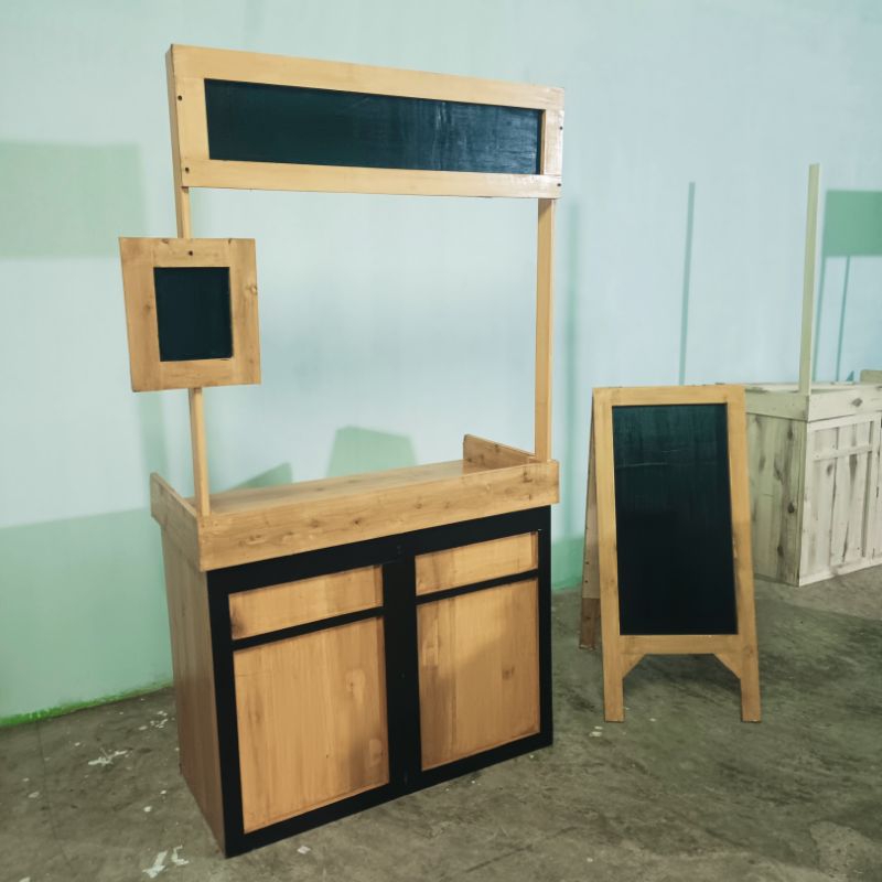 Jual Booth meja lipat portable kayu (bongkar pasang/lipat) | Shopee ...