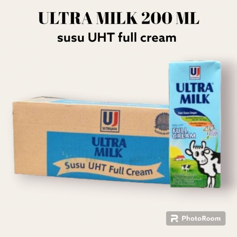 Jual Ultra Milk 200 ml Full Cream 1 dus | Shopee Indonesia