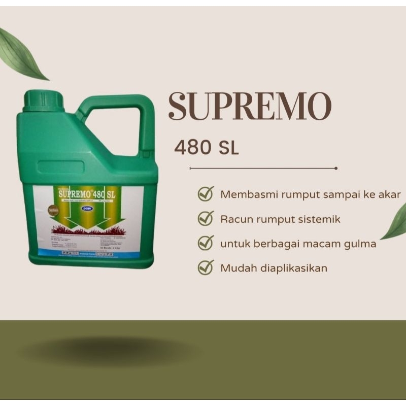 Jual RACUN RUMPUT/HERBISIDA SUPREMO 480SL 4LITER | Shopee Indonesia